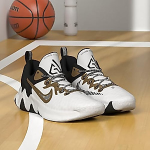 Nike Men's Giannis Immortality Athletic Basketball Shoes (White/Metallic Gold-Black, us_Footwear_Size_System, Adult, Men, Numeric, Medium, Numeric_14)