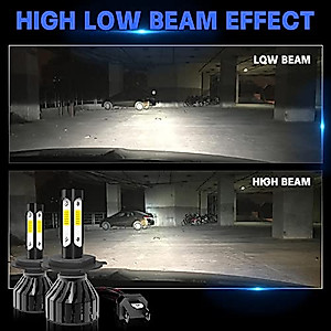 StoneBanks H4/9003 LED Headlight Bulb Hi/Lo Beam, 10000LM 300% Brighter HB2 6000K Cool White LED Headlights Conversion Kit for Car Truck SUV, 2 Pack