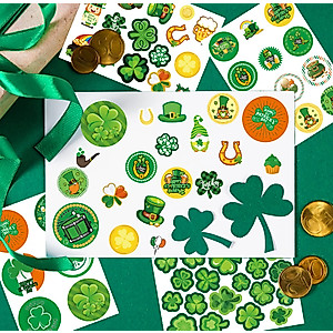 MISS FANTASY St Patricks Day Stickers Shamrock Stickers St. Patrick's Day Stickers for Kids Bulk Saint Patricks Day Stickers St Patrick Stickers for Kids St Pattys Day Party Favors