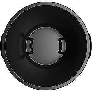 Carlisle FoodService Products Bronco Black 10 Gallon Round Waste Bin Trash Container - 84101003 - Pack of 6