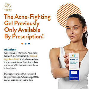 Acne Free Adapalene Gel 0.1%, Once-Daily Topical Retinoid Acne Treatment, 30 Day Supply, 0.5 Ounce