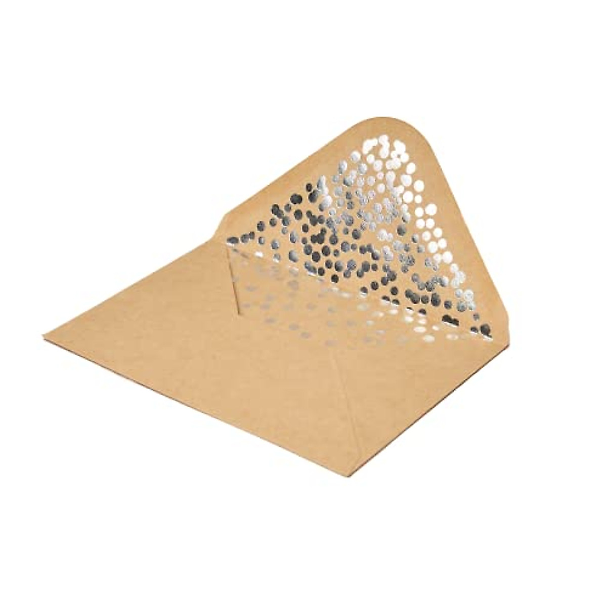 Thank You Cards - Blank 50 Pack Baby Blue Matte Finish Cards with Silver Foiled "Thank You" Printed with 52 Confetti Design Kraft Envelopes 4" x 6" - for Bridal Shower Baby Shower Birthday Party