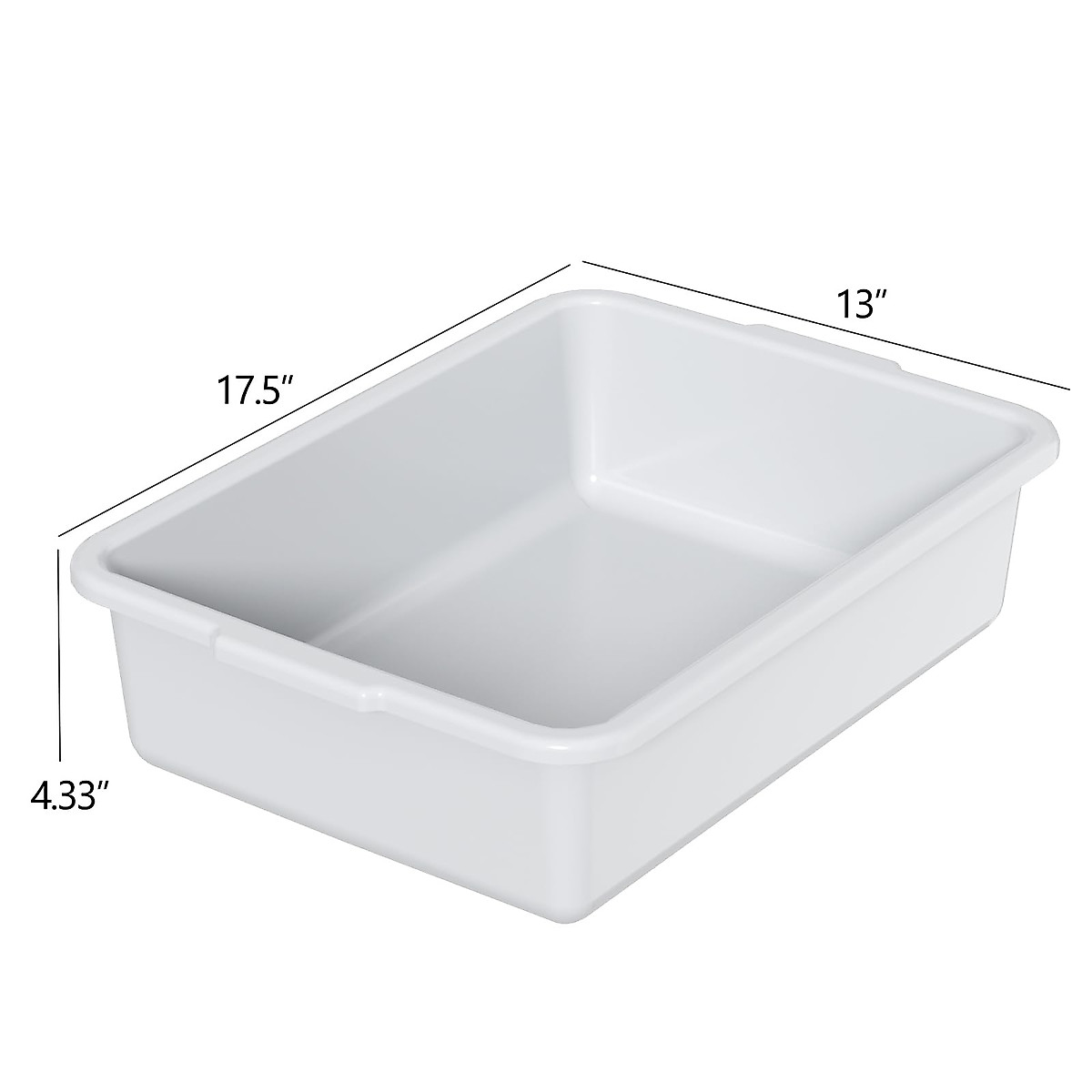 Lasbily 13 L Commercial Bus Box/Utility Box, Dish Wash Basin Tub, 4 Packs