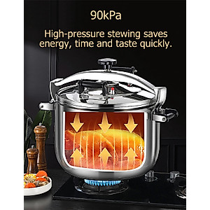 lodnexem Large 42 Quart Professional Pressure Cooker, 304 Stainless Steel Pressure Cooker Extra Large Canning Pot Commercial Canner Ideal for Industry Usage,42qt