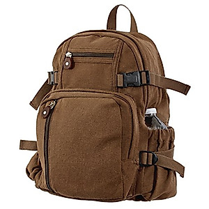 Rothco Vintage Canvas Mini Backpack-Earth Brown