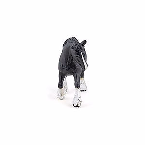 Papo - Hand-Painted - Figurine - Horses,Foals and Ponies - Black Shire Horse Figure-51517 - Collectible - for Children - Suitable for Boys and Girls - from 3 Years Old