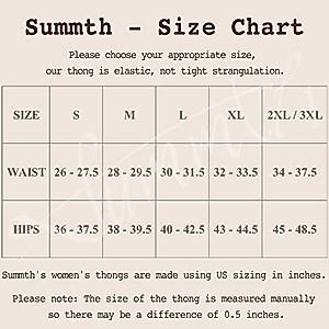 Summth Womens Thong Underwear 10 Pack V-Shape Thong Panties Soft and Breathable Thongs for Lady Multicolor Size L