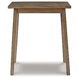 Signature Design by Ashley Shully Square DRM Counter Table, 32"W x 32"D x 36"H, Light Brown