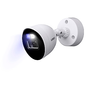 Lorex C884DA Indoor/Outdoor 4K Ultra HD Smart Deterrence CVI Wired Bullet Security Camera, Color Night Vision, Dual Warning LED Lights, Siren, Camera Only (M. ) (Renewed)