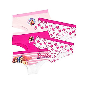 Barbie Underwear | Girls Cotton Underwear| Pack of 5 Girl Panties Multicolour 8 Multicolor