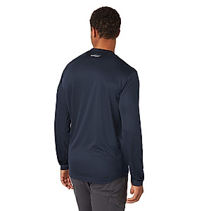 ATG by Wrangler mens Long Sleeve Performance Sun T Shirt, Navy, Large US