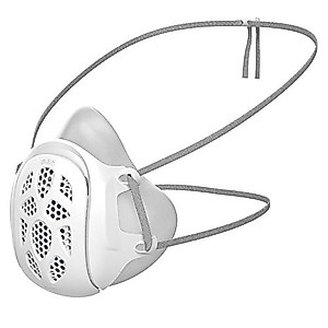 GILL Mask | Eco-Friendly Reusable Half Mask Respirator | Filters included (Regular, White)