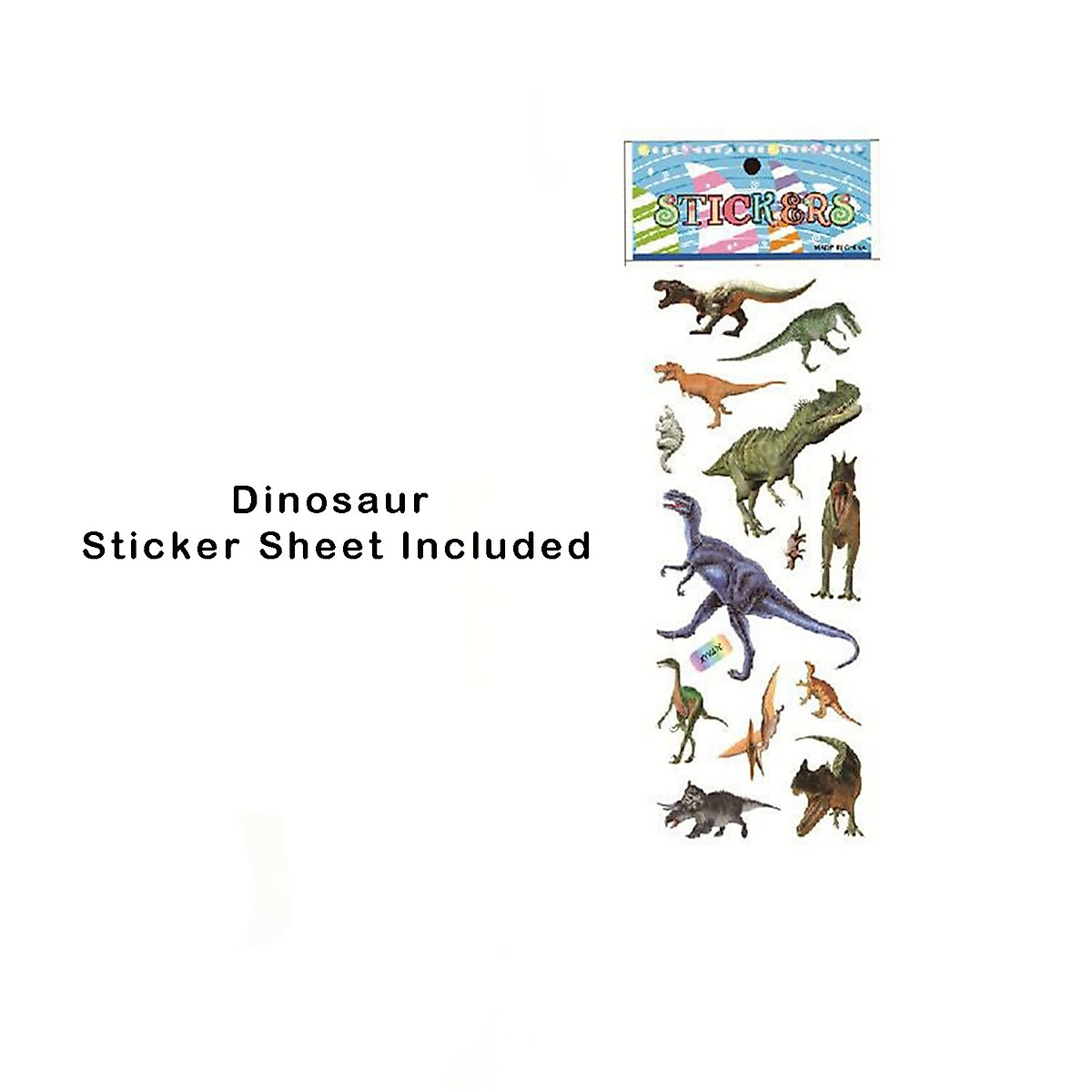 Adove 2 Pack Dinosaur Building Blocks Toys, 11 Inch Jurassic Animal Take Apart Dino Kids, Dinosaur Sticker Included (Baryonyx & Pterodactyl)