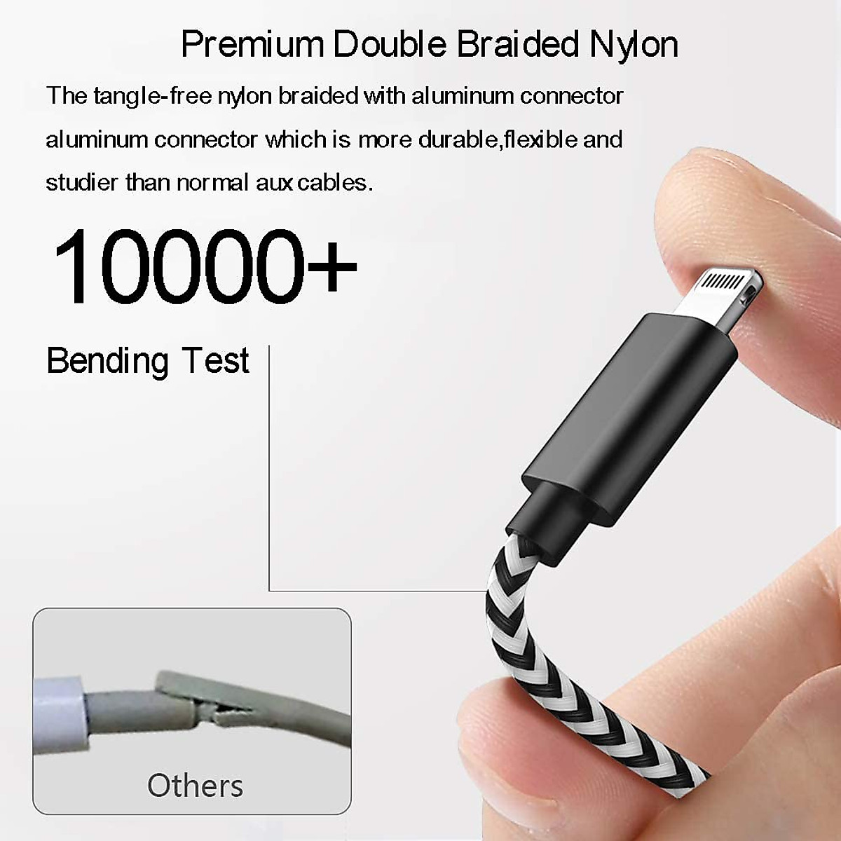 esbeecables AUX Cord for iPhone, 3.3FT [MFi Certified] Lightning to 3.5mm AUX Audio Stereo Cable for iPhone 14/13/ 12/11/ XS/XR/X 8 7/ iPad/iPod to Headphone, Speaker, Home/Car Stereo, Support iOS 16