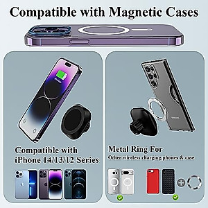 JDHDL for Magsafe Car Mount Charger, Rear View Mirror Phone Holder Car Charger, Fast Wireless Magnetic Car Charger for iPhone 14/13/12 Series and All Wireless Charging Cell Phones,Car Charger Included