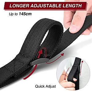 CVLIFE Rifle Sling with Quick Adjust Loop 1.25" Wide Tube Webbing Two Point Sling for Outdoor Sports Black