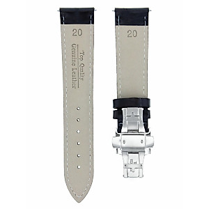 Ewatchparts 20MM LEATHER WATCH STRAP BAND COMPATIBLE WITH IWC SPITFIRE XV PILOT PORTUGESE DARK BROWN