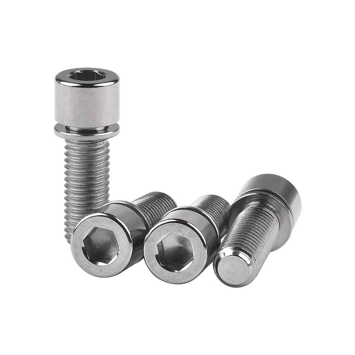 Wanyifa Titanium Ti Bolt M7 x 20mm Allen Head with Washers Bike Scewrs Pack of 4