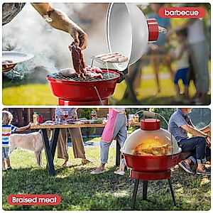 Masegari Portable Charcoal Grill, BBQ Folding Outdoor Small Grills for Patio Backyard Cooking Barbecue Camping 14.5 Inch