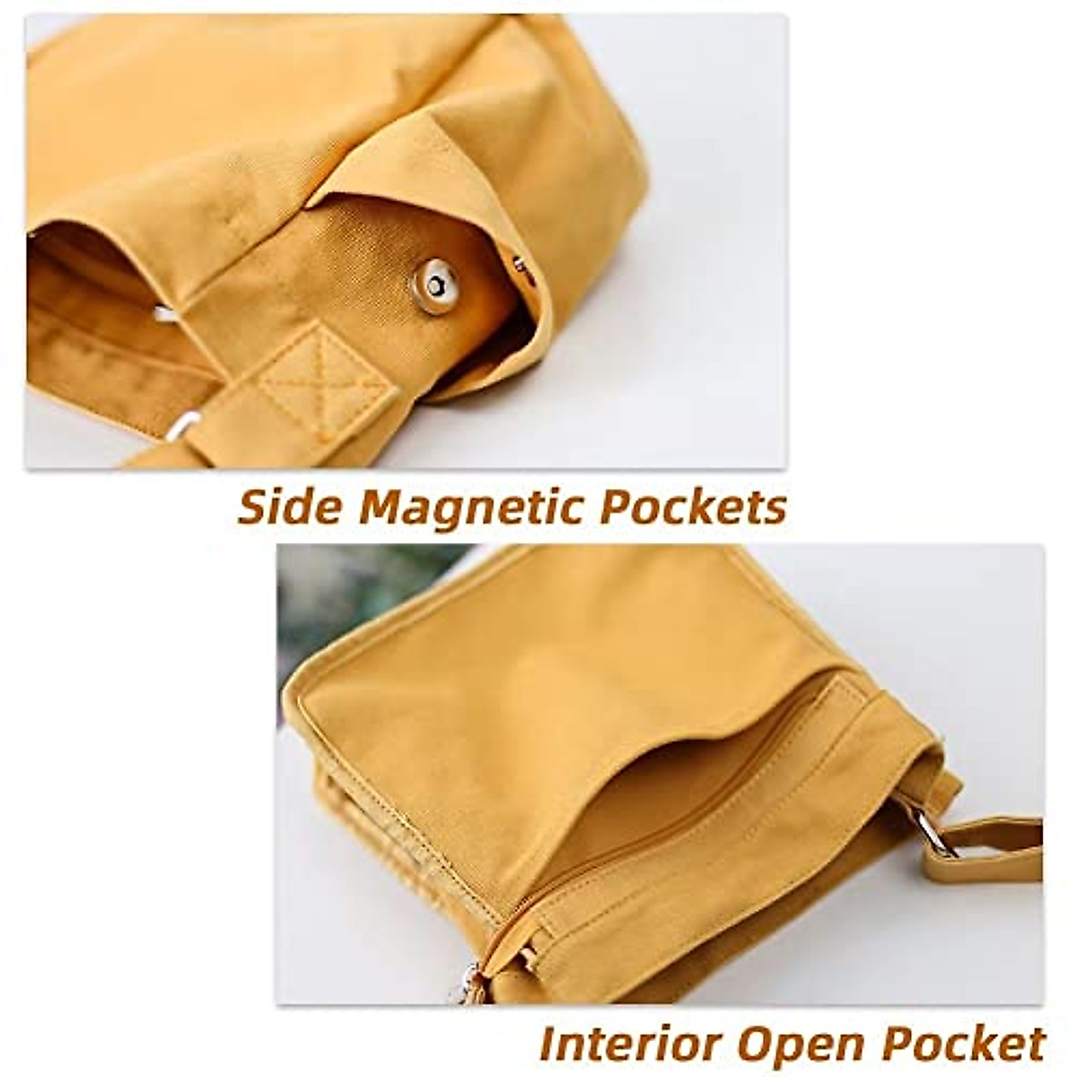 Mudono Small Hobo Bag for Girls Canvas Crossbody Purse Causal Messenger Shoulder Bag Mini Lightweight Everyday Satchel