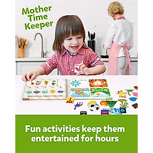 Coogam Preschool Magnetic Busy Book, 9 Themed Stickers Toys Fine Motor Skills Learning Binder Quiet Book Montessori Toys for Kids Toddlers Home Kindergarten