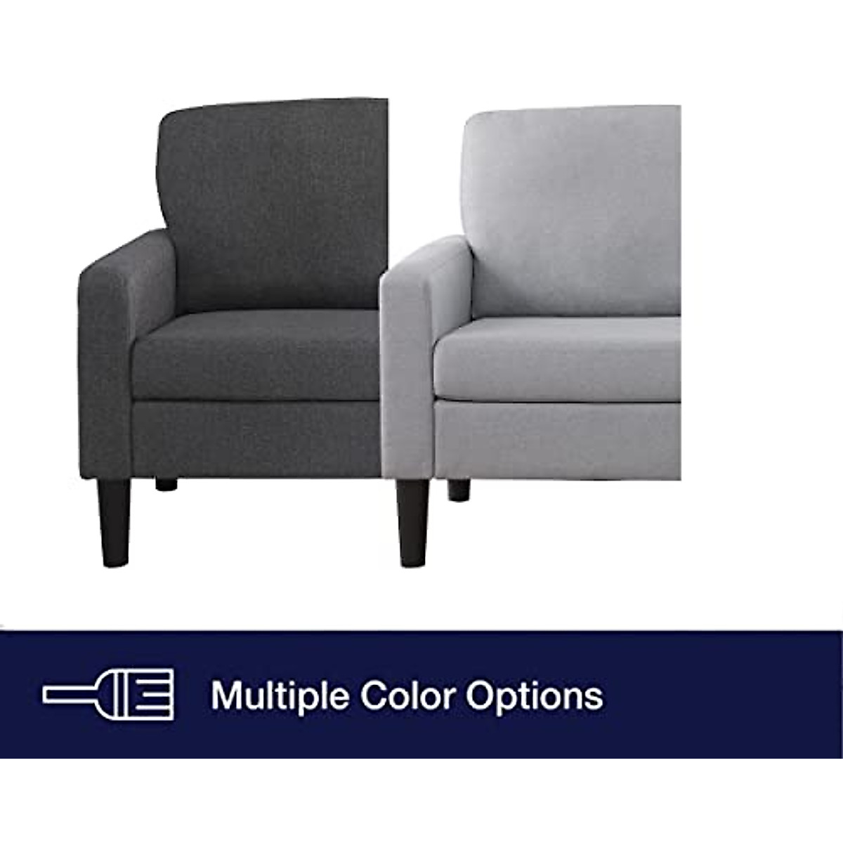 BEEY Modern Love Seat Sofas 53" Small Loveseat Sofa Linen Fabric Tufted Loveseat Sofa for Living Room Bedroom Small Apartment in Dark Grey