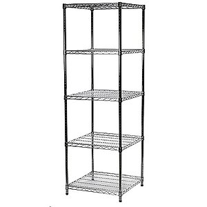 Shelving Inc. 24" d x 24" w x 72" h Chrome Wire Shelving with 5 Shelves
