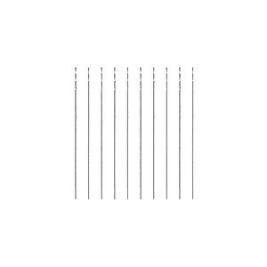 uxcell 10 Pcs 0.3mm HSS(High Speed Steel) W6542 Micro Drill Bits, Fully Ground Jobber 20mm Length Drill Bit for Mild Steel Copper Aluminum