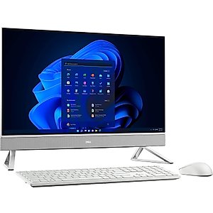 Dell 2023 Inspiron 27 7710 AIO 27" Touchscreen FHD All-in-One Desktop Computer, 12th Gen Intel 10-Core i7-1255U, 64GB DDR4 RAM, 2TB PCIe SSD + 2TB SSD, WiFi 6E, Bluetooth 5.2, White, Windows 11