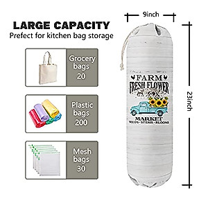 Grocery Bags Holder Organizer for Shopping Bags，Wall Mount Plastic Bags Storage Container Dispensers, Gift for Women Mother Grandmother Friend