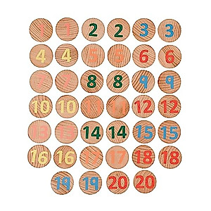 THE FRECKLED FROG Matching Pairs - Numbers - Set of 40 - Ages 2+ - Wooden Memory Game for Preschoolers and Elementary Aged Kids - Match Numbers 1-20 - Teach Numbers and Counting -FF3005