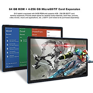 GOODTEL Android Tablet 10 Inch Tablet Octa-Core Processor 64 GB ROM Tablets, Smart IPS, 8000 mAh, Camera 5 MP + 8 MP, WiFi | Bluetooth, Tablet with Keyboard + Mouse (Blue)