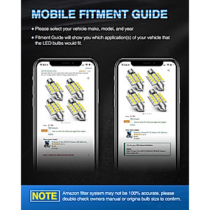 Marsauto DE3175 31mm LED Interior Dome Light Map Bulb Door Courtesy for Car 1.22inch DE3021 DE3022 Festoon Bulbs White Pack of 4