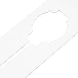 TAICHEUT 100 Pack 2 x 5 Inch Blank Hanger Dividers with 3 Marker Pen, Rectangular Closet Dividers, Plastic Clothing Rack Dividers for Home Closet, Cloth Stores, Department Stores, White