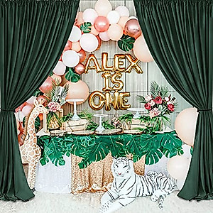 Hiasan Backdrop Curtains for Parties, Polyester Photography Backdrop Drapes for Family Gatherings, Wedding Decorations, 5ftx10ft, Set of 2 Panels