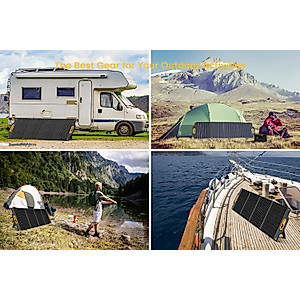 Powerness 120 Watt 18V Portable Solar Panel with 16.4 Feet/5 Meters DC Extension Cable