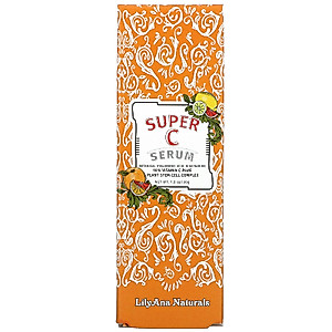 LilyAna Naturals Super C Serum - Face Serum - Anti-Aging Vitamin C Serum for Face with Hyaluronic Acid, Niacinamide, and Plant Stem Cell Complex - 1oz