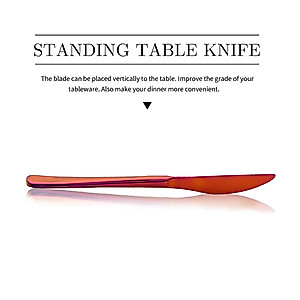 Baikai Heavy-duty Dinerware Silverware Set, 20 Pieces Orange Red Flatware Cultery Sets, Stainless Steel Kitchen Utensils Service for 4