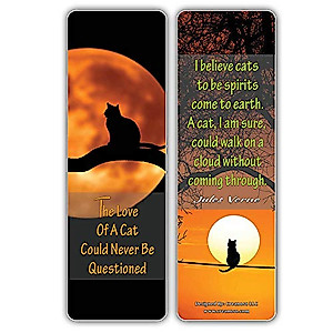 Creanoso Pet Cats Quote Bookmarks (12-Pack) – Stocking Stuffers Gift for Pet Owners, Men, Women, Adult, Teens – Party Favors Supplies – Book Reading Rewards Gifts – Great Giveaways for Cat Lovers