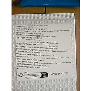 Rubber Broom with Handle, Broom Rubber Bristles Removing Animals Cats Dogs Hair for Floors for Carpets Tiles Windows and Gardens White