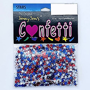 Confetti Star 1/4" Red, White, Blue - Retail Pack #8516 QS0