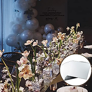 mwellewm 12 Packs Square Mirror Centerpieces for Tables, Mirror Tray Candle Plate Tray for Candles,Wedding Table Centerpiece Decorations,Party Decor and Crafts,20 x 20 cm
