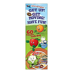100 Nutrition Bookmarks for Kids | Active Kids MyPlate Bookmarks | 2 ½" x 7 ½", 100 per Package, 2-Sided