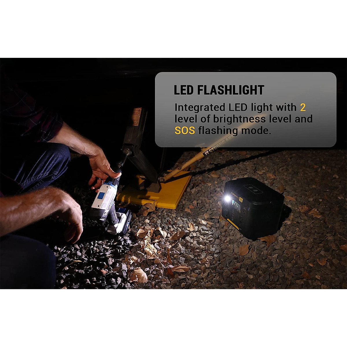 Powerness Portable Power Station Hiker U300 Solar Generator 296Wh Battery Powered Generator with 2x300W AC Outlets (Surge Power 600W) and PD 60W In/output for Outdoor Camping