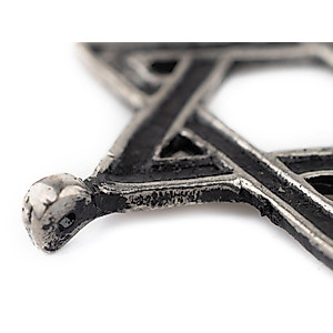 TheBeadChest Silver Star of David Pendant (48x62mm), Ethnic & Rustic Judaica Jewelry Supply