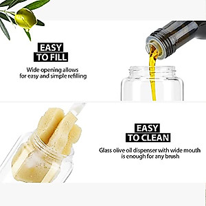 Aelga Olive Oil Dispenser and Glass Salt and Pepper Shakers