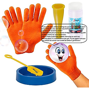 Touchable Bouncing Bubble Kit for Kids – Unpoppable Bubbles Solution Toy for Indoor & Outdoor Play – Unique Miracle Big Bubble Maker Game Makes a Great Gift for Boys & Girls