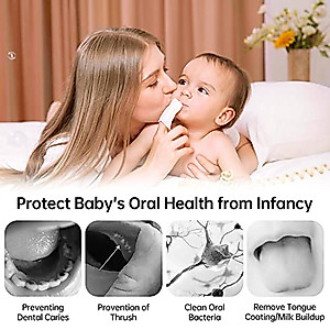 Tongueclear Toddler & Baby Dry Wipes, 0-36 Months Tooth and Gum Wipes, Upgrade Tongue Cleaner for Infant & Newborn, 60 Count