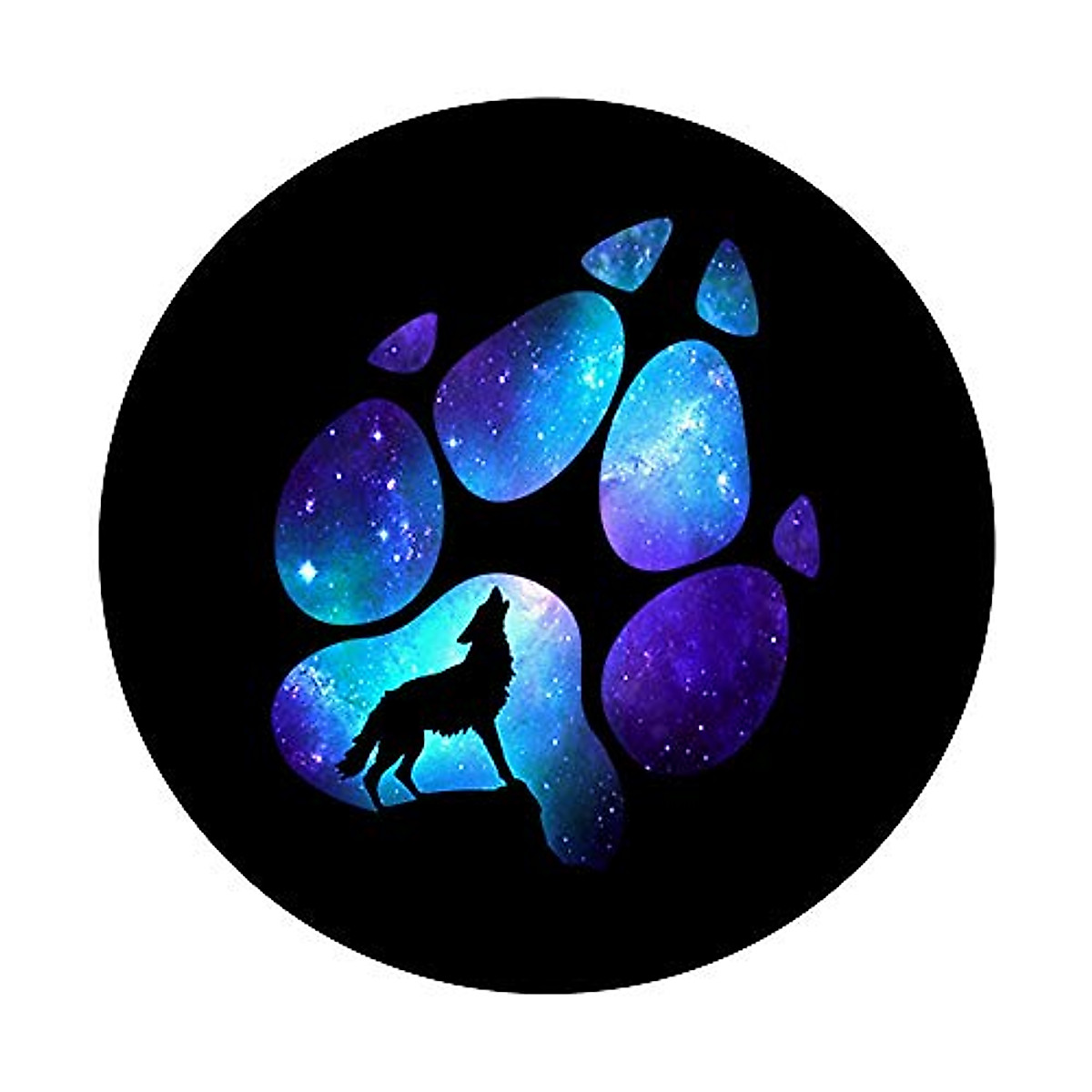 Wolf Paw Print Wolves Animal PopSockets PopGrip: Swappable Grip for Phones & Tablets