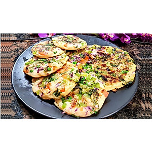 Sahishnu Online & Marketing Nonstick Uttapa Tawa, Uttapa Pan, Non-Stick 4 Cavity Mini Uthapam Tawa with Handle, Pancake Tawa